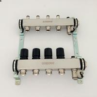 China 4 Loop water SS manifold for central underfloor heating system , Under floor heating manifolds for sale
