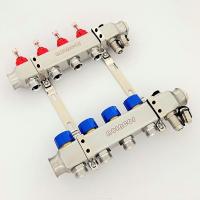 China 5 Port Stainless steel water underfloor heating manifold , 304 stainless steel intelligent water manifolds for sale