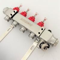 China 5 Port Stainless steel water underfloor heating manifold , 304 stainless steel intelligent water manifolds for sale