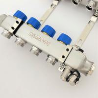 China 5 Port Stainless steel water underfloor heating manifold , 304 stainless steel intelligent water manifolds for sale