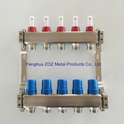China Stainless Steel Flow Meter Manifolds for Underfloor Heating Systems for sale