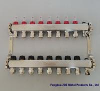 China Stainless Steel Floor Heating Manifold Set with Flow Meter for sale
