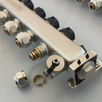 China Stainless Steel Floor Heating Manifold Set with Flow Meter for sale