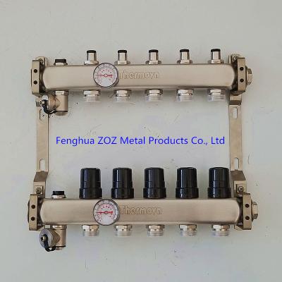 China Stainless Steel Hydronic Pex Radiant Heating Manifolds for sale