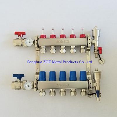 China Stainless Steel Radiant Floor Heating Manifold with 1/2