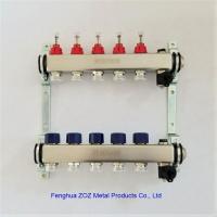 China stainless steel 5 ports flow meter manifold, radiant heating manifold, pump mixing modular manifold for sale