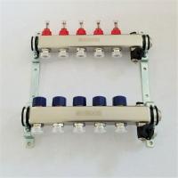 China stainless steel 5 ports flow meter manifold, radiant heating manifold, pump mixing modular manifold for sale