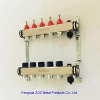 China stainless steel 5 ports flow meter manifold, radiant heating manifold, pump mixing modular manifold for sale