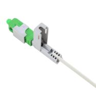 China Alligator clip, flank U wedge, SM, 52mm, for drop cable, vertical input, SC/APC Fiber Optic Fast Connectors for sale