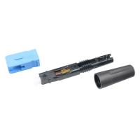 China Integrated screw clip, push-pull ring, SM, 50mm, for drop cable, flat input, SC/UPC Field Installable Connector for sale