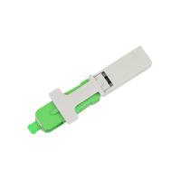 China Alligator clip, front bar wedge, SM, 52mm, for drop cable, vertical input, SC/APC 90 degree fiber optic connector for sale