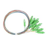 China SC/APC-NC, LSZH, 0.9mm, 12 Fiber, G.657A2, 1 meter Color-coded 900μm Pigtail Packs for sale