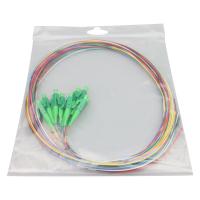 China LC/APC-NC, with Green Boots, LSZH, 0.9mm, 12 Fiber, G.657A2, 1 meter Color-coded 900μm Pigtail Packs for sale