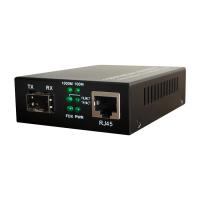 China SFP Media Converters, 1xRJ45, 1xSFP Slot, Fiber types, 100 or 1000M Speed and Distances Spanned are SFP Module-dependent for sale