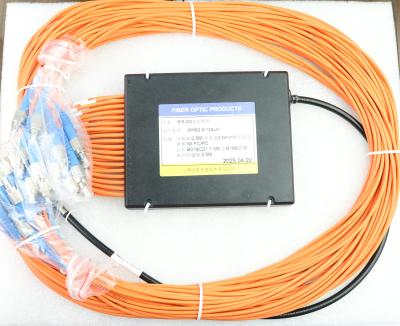 China 6x6 Square 2D FA MM 62.5/125um Fiber Array with armored tube fiber alignment for sale