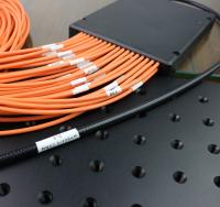 China 6x6 Square 2D FA MM 62.5/125um Fiber Array with armored tube fiber alignment for sale