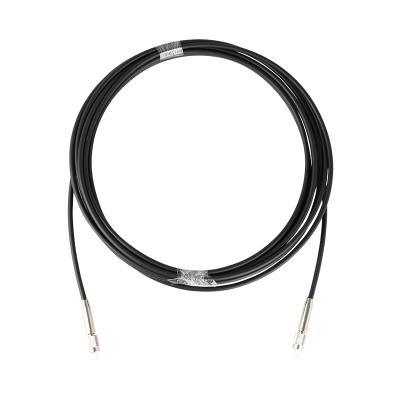China Multimode 4.8mm LSZH Black Stainless Steel armored Patch Cable with FC PC connector for sale