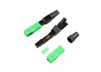 China Alligator screw clip, push-pull ring, SM, 60mm, for drop cable, flat input, SC/APC fiber optic fast connector for sale