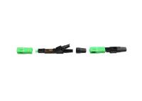 China Alligator screw clip, push-pull ring, SM, 60mm, for drop cable, flat input, SC/APC fiber optic fast connector for sale