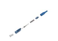 China LC UPC 0.9mm SX Connector Fiber optical patch cord with short boot for sale