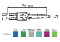 China SM MM Fiber Optic Patch Cords Duplex LC Uniboot Connector With Bar Upc Apc Cable Assemblies for sale