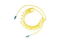 China ROSH Yellow Spring FTTH FC/LC/SC/ST  Fiber Optic Patch Cord Fiber Optic Jumper Cable for sale