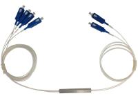 China 1260nm 7.6dB 2x4 PLC PON Fiber Optic Splitter for sale