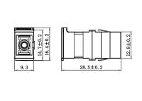 China Fiber Optic Adapter SC Side Shutter Avoid Laser Adapter Without Flange for sale