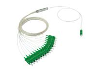 China Steel Tube 1*16 0.9mm 1.5M PON Fiber Optic Splitter for sale