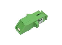 China Inner Shutter SC/APC Flange Fiber Optic Adapter with Metal Clip for sale