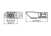China Inner Shutter SC/APC Flange Fiber Optic Adapter with Metal Clip for sale
