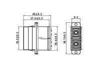 China Zirconia Sleeve ISO9001 SC Duplex Adapter for sale