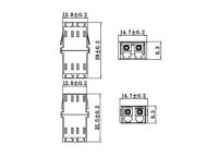 China FTTB Duplex SC Fiber Optic Adapter Without Flange for sale