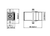 China CATV SC Fiber Optic Adapter With Shutter for sale