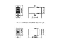 China 0.2dB SC UPC APC One Piece SX Fiber Optic Adapter for sale