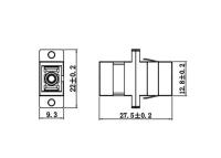 China Yogel  SC Welding Fiber Optic Connector Adapters With Flange for sale