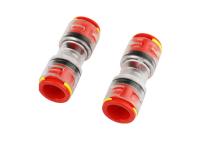 China Straight Micro duct Connectors with Locking Clips in Blown Fibre Optic Micro Ducted Network Solutions for sale