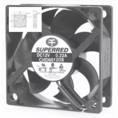 China 60x60x20 Vehicle Cooling Fan 2100-3600RPM AWG26 Lead Wire UL 1007 for sale