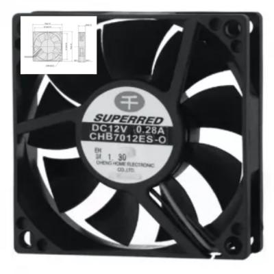 China Plastic PBT 94V0 Server Cooling Fan With Sleeve Bearing for sale