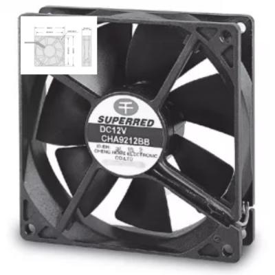 China Plastic PBT 94V0 Auto Cooling Fan 92X92X25 Fan 23dB Low Noise Level for sale