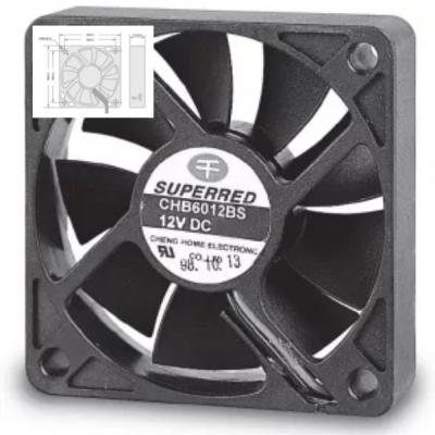 China Signal Output Vehicle Cooling Fan PBT Material 60x60x15 Silent Fan for sale