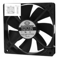 China 120X120X25 12V DC Cooling Fan With Lead Wire AWG26 And Signal Output Option for sale