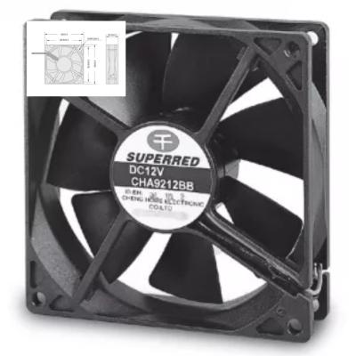 China 92X92X25mm DC 12V Cooling Fan For Wall Cooler / Disinfecting Cabinet for sale
