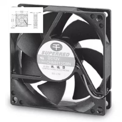 China 12V DC Black Cooling Fan Frame Plastic PBT 94V0 Black CPU Cooler for sale