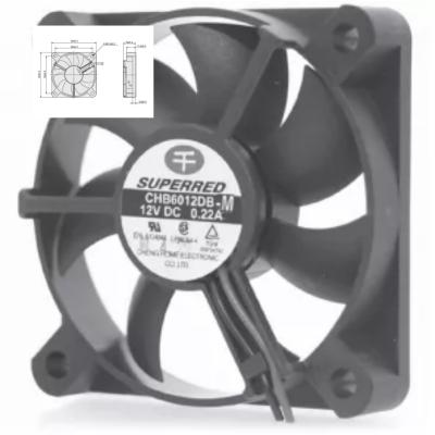 China Black 12V DC Brushless Fan 60x60x16mm Ball Bearing/Sleeve Bearing for sale