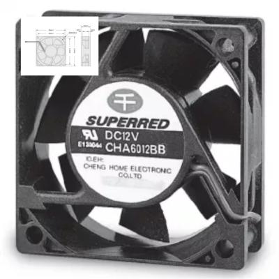 China 60x60x23mm DC Cooling Fan 1700-3600 RPM For Electrical Fireplace / Oven / Wall Cooler for sale