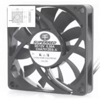 China Ball/Sleeve Bearing 12V DC Cooling Fan Plastic PBT 94V0 Frame 70x70x15 Fan for sale