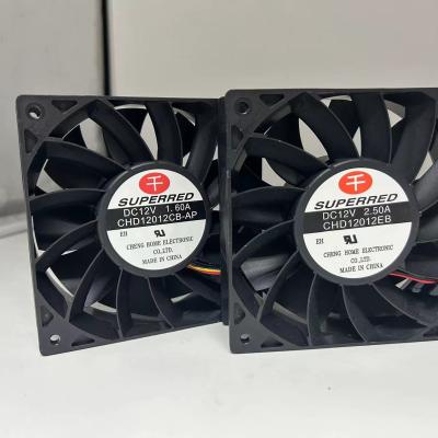 China Black 2.4W 120x120x38mm DC Computer Fan Cooling Fan 45 CFM Air Flow for sale