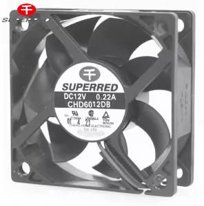 China Black DC 12V Cooling Fan 60x60x20 For Disinfecting Cabinet / Warmer / Microwave for sale