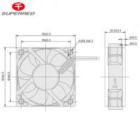China Black DC 12V Cooling Fan 60x60x20 For Disinfecting Cabinet / Warmer / Microwave for sale